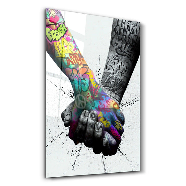 Handhold | Glass Wall Art – Artdesigna