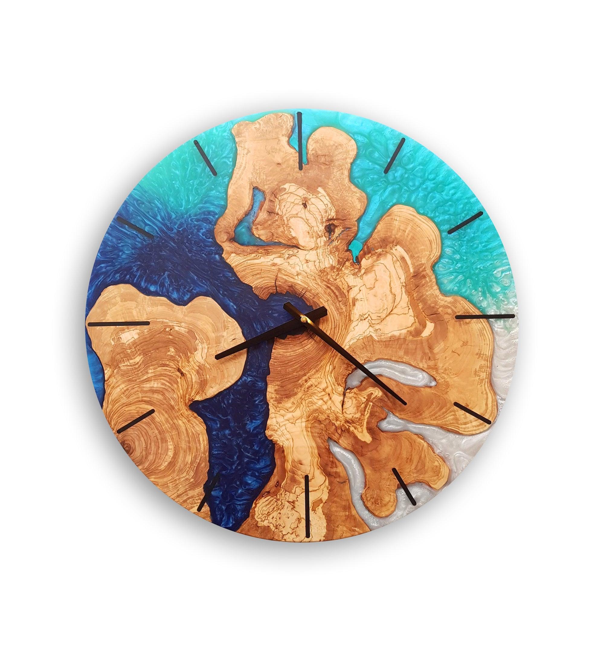 Coastal Azure Timekeeper | Premium Handmade Wall Clocks – Artdesigna